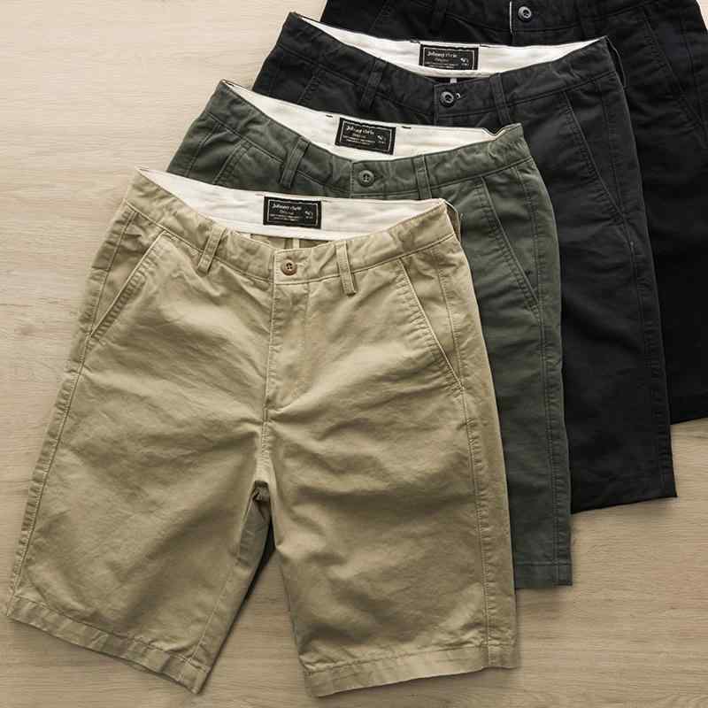ワークパンツ メンズ コットン カジュアル ハーフパンツ カーキ 緑 黒 無地 ストレート 5分丈パンツ 短パン 男性用 普段使い・カテゴリ: 休闲裤・スタイル: 日系・対象: 青少年.成人・パンツの長さ: 5分丈・股上: 普通・ベルト: ...