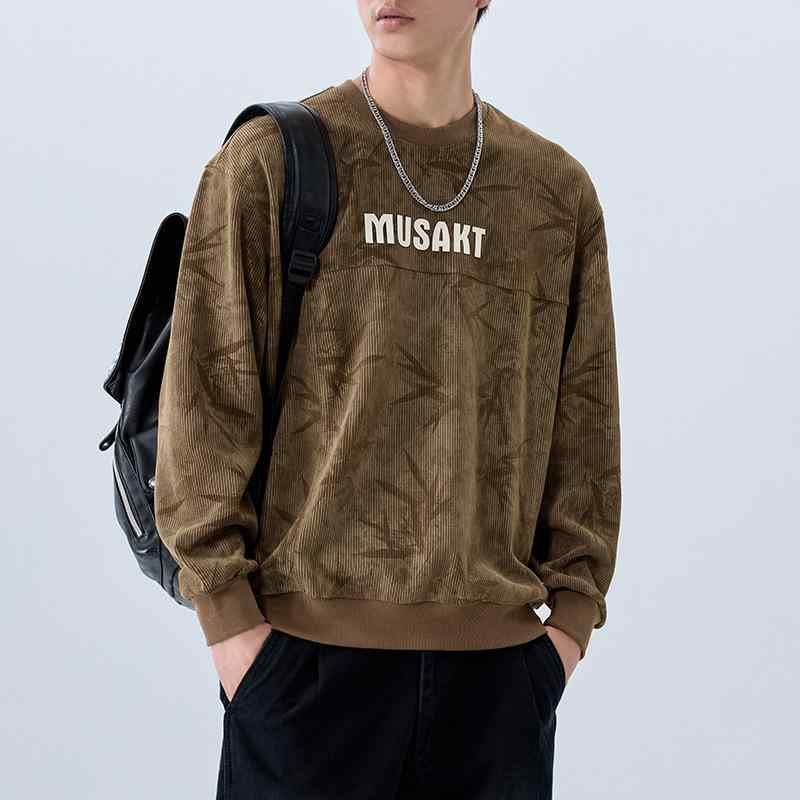 スウェット メンズ 春秋物 ラウンドネック プルオーバー トップス リラックスフィット Letterプリント ポリエステル混紡 休闲 普段使い ストリートスタイル・カテゴリ: スウェット/トレーナー・スタイル: カジュアル・ネックライン: ...