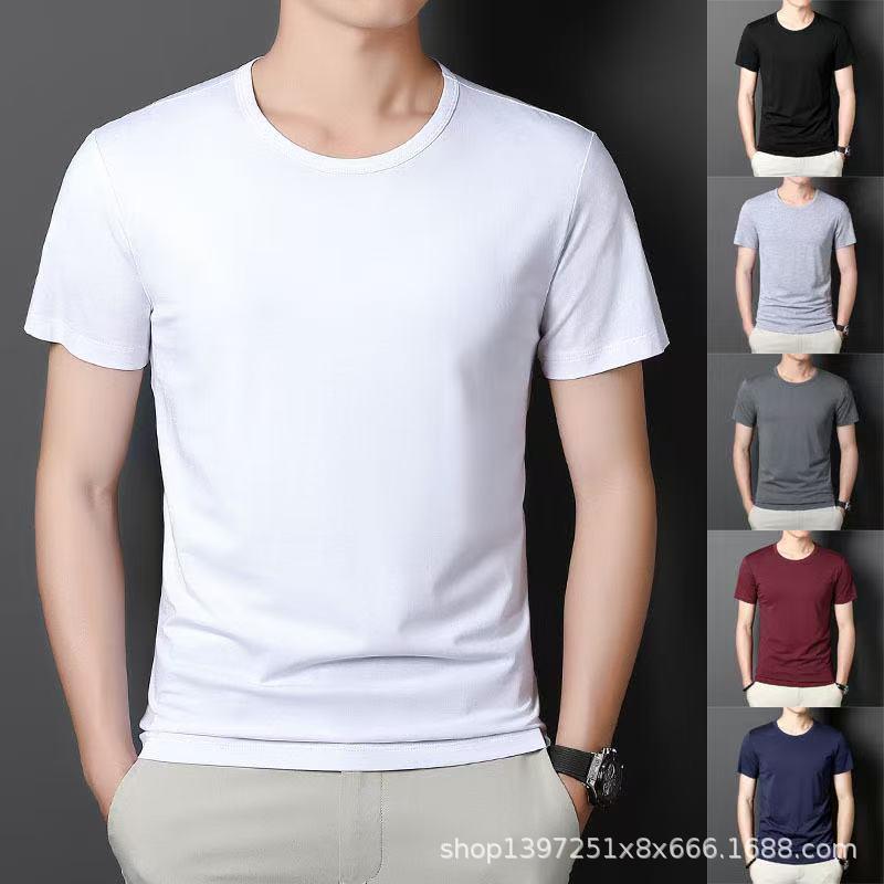 Tシャツ メンズ 男性用 半袖 接触冷感 トップス カットソー 丸首 無地 ゆったりサイズ 普段使い 部屋着 ブラック ホワイト グレー ポリエステル・スタイル: ストリート・主な素材: ポリエステル・柄: 無地・タイプ: プルオーバー・袖...