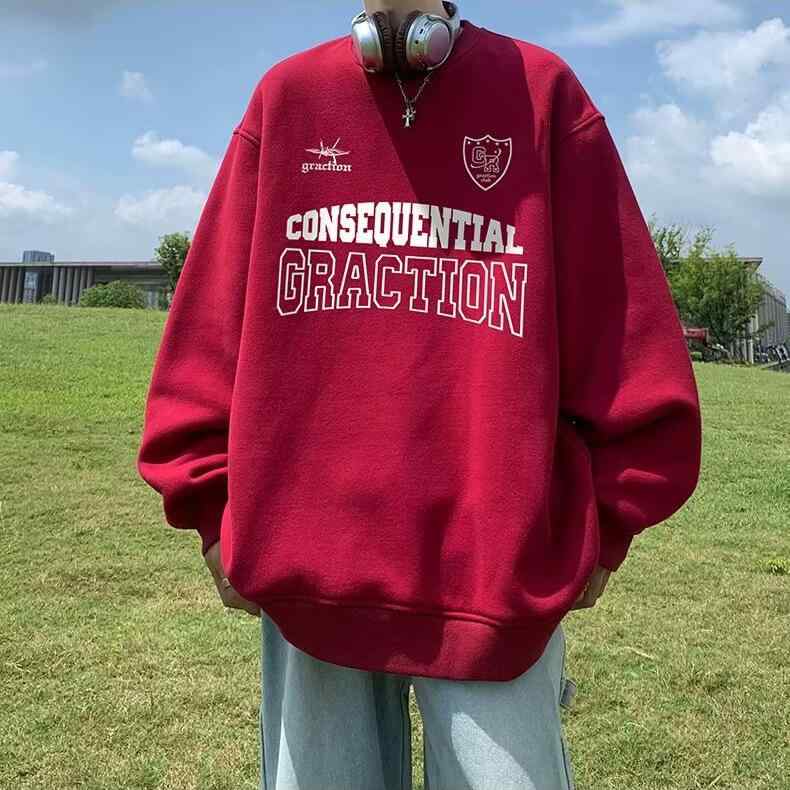 トレーナー メンズ 男性用 裏起毛 秋冬物 スウェット プルオーバー 丸首 トップス 宽松 字母 カジュアル 普段使い ブラック ホワイト系