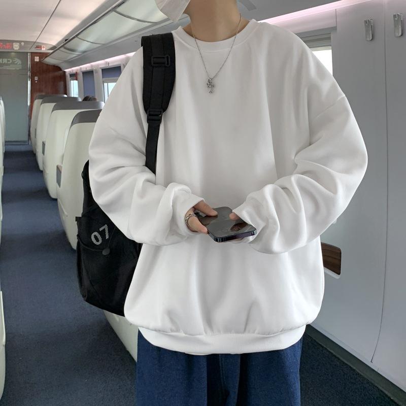スウェット メンズ 裏起毛 秋冬 男性用 プルオーバー トップス 長袖 無地 ゆったり 暖か 部屋着 普段使い ブラック ホワイト グレー イエロー ブルー グリーン ポリエステル・スタイル: 韓国版・カテゴリ: トレーナー/フリース・対象...
