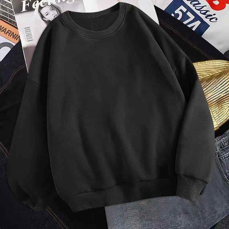 トレーナー メンズ 秋冬 裏起毛 ゆったり 無地 トップス 長袖 カットソー プルオーバー 部屋着 ルームウェア カジュアルスタイル 黒 白 青 黄色