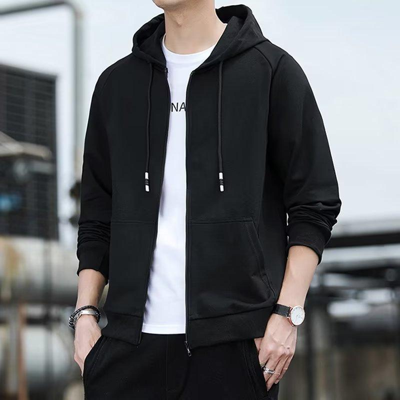 パーカー メンズ スウェット 春秋 薄手 裏起毛 厚手 カジュアル フルジップ 無地 フード付き アウター・スタイル: スポーツ・袖丈: 長袖・フード: 有り・前開き: ジッパー・・素材: ポリエステル・生地: 化学繊維混紡・対象: ティー...