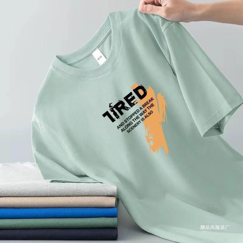 Tシャツ メンズ 半袖 トップス 夏用 薄手 ポリエステル プリント クルーネック カットソー 修身・カテゴリ: Tシャツ・スタイル: ベーシック・柄: 文字・フィット: スリム・ネックライン: クルーネック・袖丈: 半袖・厚さ: 薄手・カ...