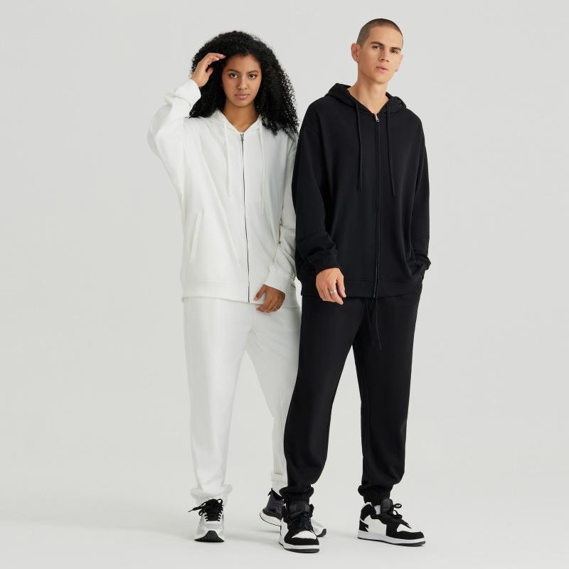 スウェット メンズ 男性用 無地 サイドポケット付き ジップアップ パーカー ストリート カジュアル オーバーサイズ ルーズフィット 春秋 綿 燕麦グレー 白 紺色 卵殻白 黒・カテゴリ: スウェット/トレーナー ・スタイル: ストリート ...