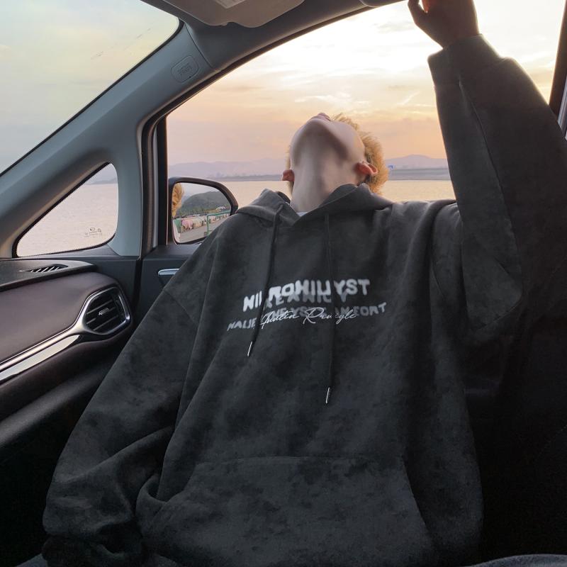 パーカー メンズ 男性用 プルオーバー スウェット オーバーサイズ アメリカン レトロ ストリート系 ルーズ 厚手 秋 ホワイト ブラック グレー・カテゴリ: -・スタイル: 流行・款式: プルオーバー・フード: あり・・シーズン: 秋・8...