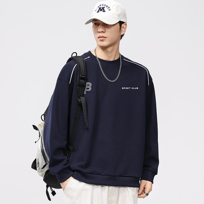 トレーナー 男性用 大きいサイズ コットン混紡 プリント柄 丸首 スウェット 長袖 プルオーバー 普段着 リラックス ゆったり ブラック 黒 ブルー 紺 春秋商品仕様: スタイル: カジュアル.シンプル 淘货类别: 流行 対象年齢: 18-...