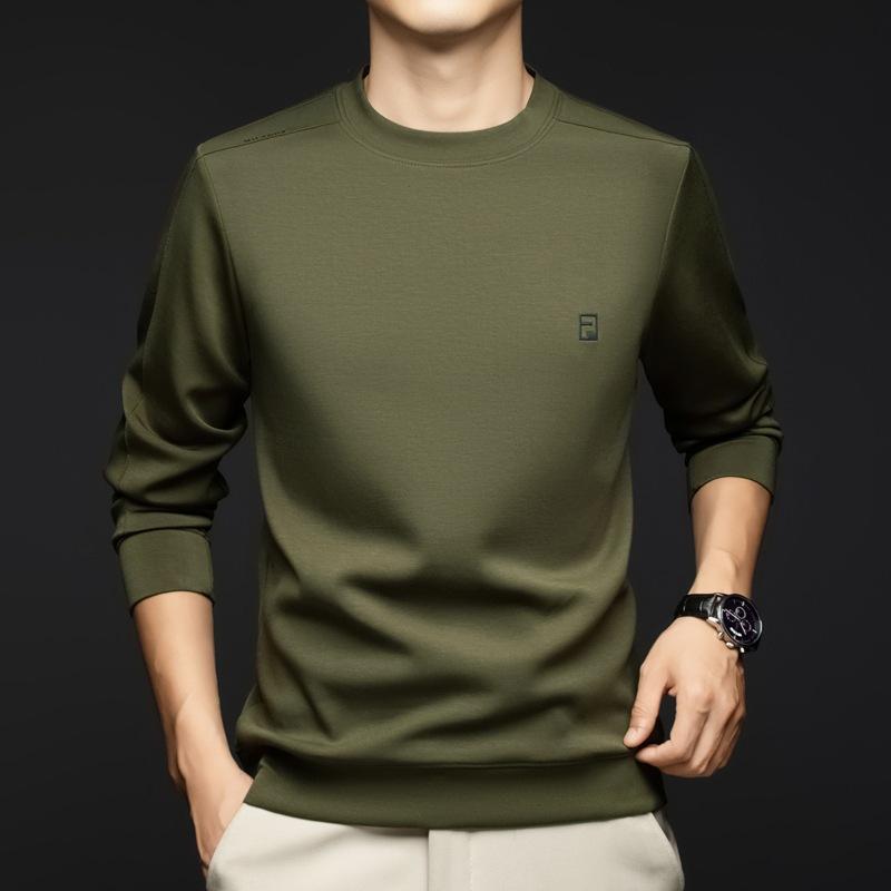 2個セットトレーナー メンズ 男性用 刺繍 長袖 ミドルエイジ プルオーバー ラウンドネック 普段使い リラックス ルームウェア ブラック カーキ ブラウン レッド・スタイル: 軽熟カジュアル・対象: 18-24歳・タイプ: プルオーバー・...