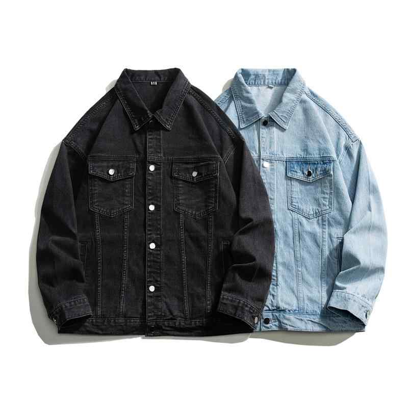 ジャケット メンズ デニムジャケット Gジャン 男性用 ブルゾン アウター ゆったり 普段使い 若者 長袖 春秋 ブルー ブラック