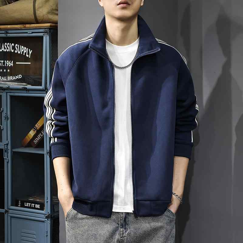 スウェット メンズ 秋冬 レトロ ストライプ スポーツ カジュアル カーディガン ジャケット ブルゾン ジャンパー ゆったり 大きめサイズ 紺色 花グレー 黒・スタイル: カーディガン・ネックライン: スタンドカラー・袖丈: 長袖・フード:...