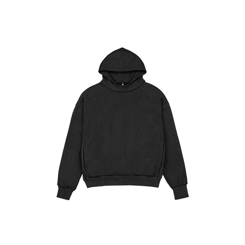 2個セットパーカー メンズ 男性用 プルオーバー トレーナー スウェット 美式 复古 ダブルレイヤー フード付き 無地 コットン混紡 ゆったり リラックス カジュアル ストリート スタイル 黒 ブラック グレー パープル 秋冬