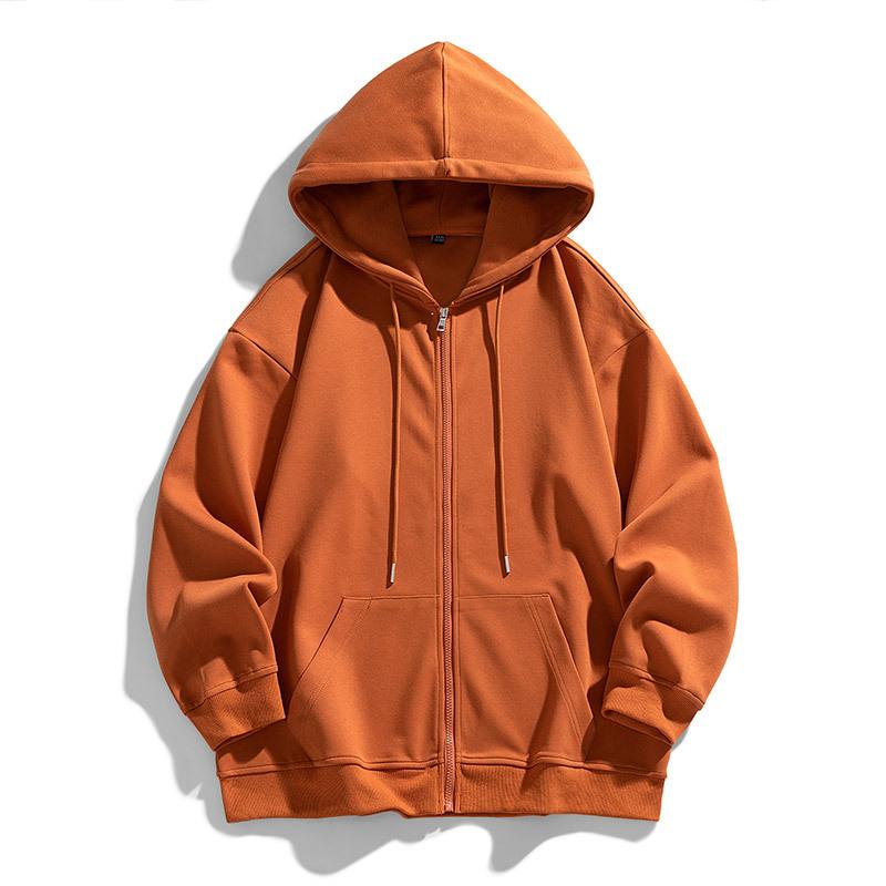 パーカー メンズ カップル カジュアル スポーツ アウター 280g 無地 ポリエステル ジップアップ フーディ 春秋 丈青 ブラック グレー ホワイト オレンジ ピンク ベージュ グリーン パープル・カテゴリ: パーカー/トレーナー・スタ...