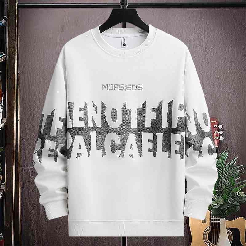 スウェット メンズ トレーナー 春秋 トップス プルオーバー 長袖 ポリエステル ゆったり 大きめサイズ プリント スポーティー ストリート カジュアル 白 黒 緑 カーキ・カテゴリ: スウェット/トレーナー・スタイル: ベーシック・袖丈:...