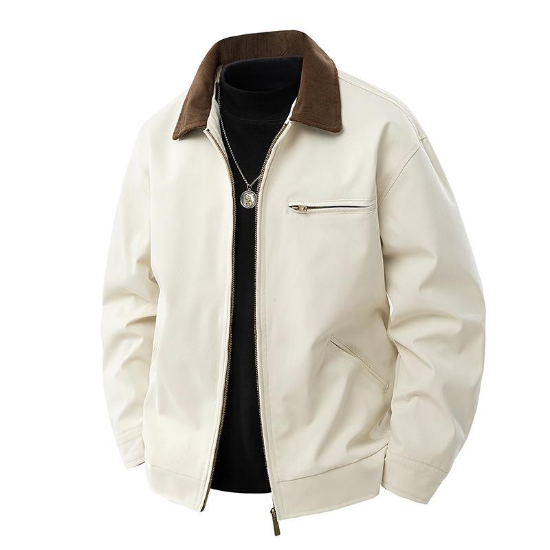 ジャケット メンズ 男性用 アウター 春秋 カジュアル 日系 レトロ ゆったり 襟付き アウトドア ジャンパー ブルゾン 黒 ブラック グレー グレー ピンク カーキ・カテゴリ: ジャケット・・対象: 18-35歳・襟の形: 襟付き・フィッ...