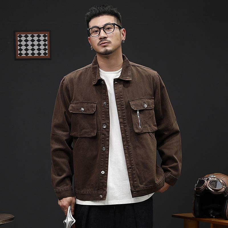 ジャケット メンズ 男性用 デニムジャケット 秋物 アメカジ ワークジャケット Gジャン ブルゾン 大きいサイズ ゆったり コットン ブラック カーキ コーヒー・商品カテゴリ: ジャケット・スタイル: アメカジ・対象年齢層: 18-24歳・...