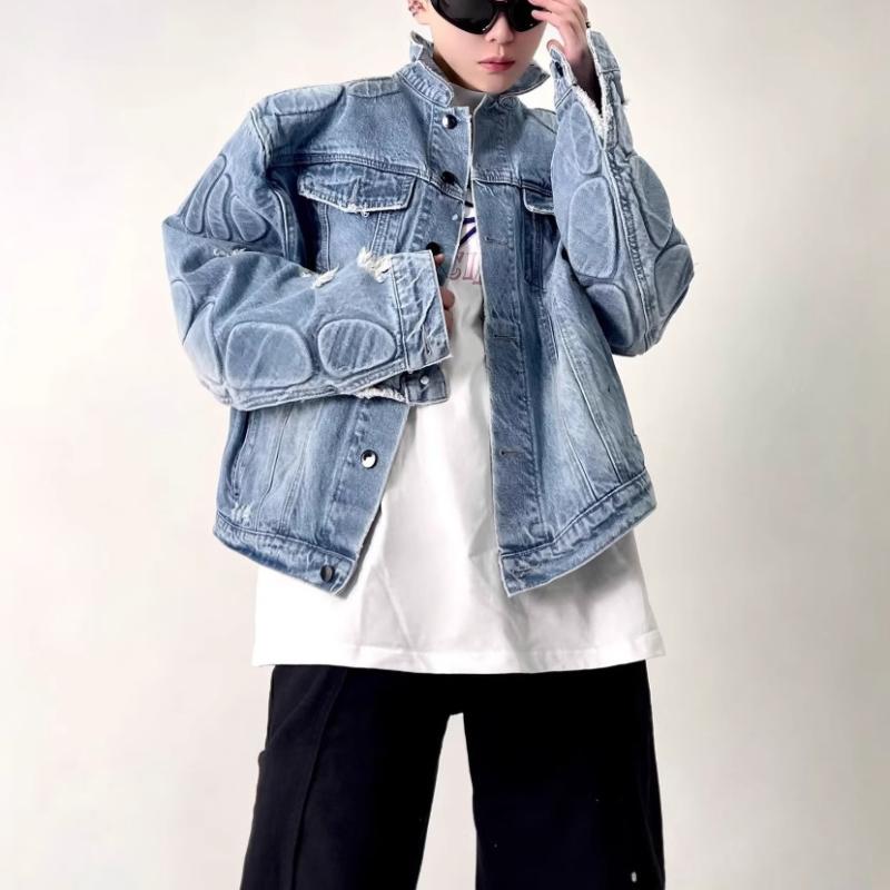 デニムジャケット メンズ Gジャン ブルゾン ゆったり 春秋 カジュアル ストリート 耐摩耗 通気性 ブラック・商品カテゴリ: ジャケット・素材: 通気性.耐摩耗性.防撕裂・スタイル: 韓国版・対象年齢層: 18-24歳・襟の形: 襟付き・...