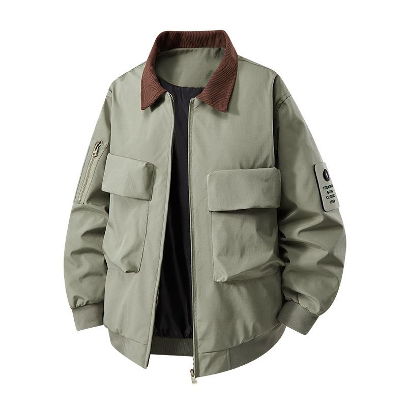 ジャケット メンズ 春秋 薄手 ワーク 3D 立体裁断 カーキ 緑 黒 大きいサイズ・カテゴリ: ジャケット・スタイル: 韓国版・対象: 若者・襟の形: 襟付き・フィット: ゆったり・前立て: ジッパー・フード: フード付き・厚さ: 薄手・...