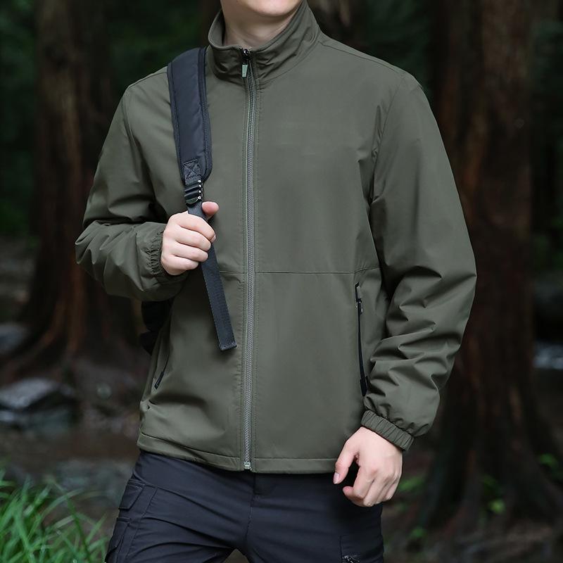 ジャケット メンズ 男性用 秋冬 防風 防寒 フリース 裏地 立襟 アウトドア スポーツ ウェア ブルゾン ジャンパー 黒 ブラック グレー カーキ・項目名: カテゴリ・値: ジャケット・項目名: スタイル・値: ベーシック・項目名: 対象...