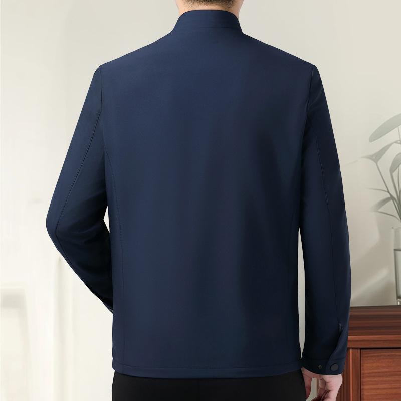 ジャケット メンズ 男性用 紳士服 ブルゾン スタンドカラー ミドルエイジ シニア 向け アウター トップス 無地 ポリエステル 春秋・商品カテゴリ: ジャケット・スタイル: ビジネス・対象年齢: 成人・対象: 男性・フィット: ルーズ・前...