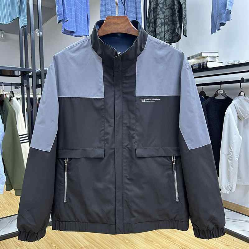 5個セットジャケット メンズ 男性用 リバーシブル バイカラー スタンドカラー スリムフィット カジュアル 通勤 ポリエステル 長袖 アウター・カテゴリ: ジャケット・・襟の形: スタンドカラー・フィット: スリム・厚さ: 薄手・対象: 若...