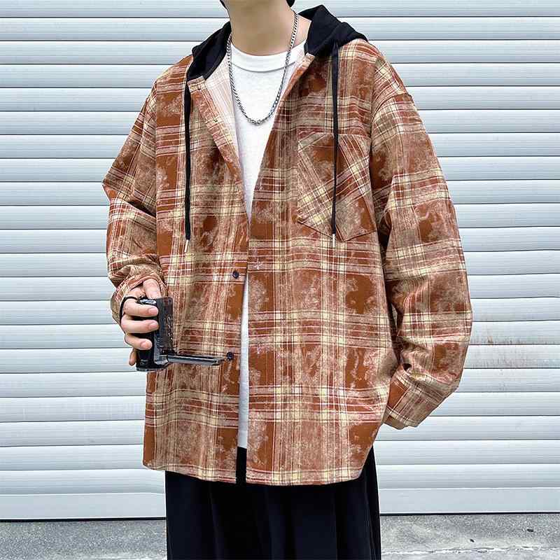 ジャケット メンズ パーカー 秋冬 ビッグシルエット オーバーサイズ ゆったり ポリエステル 赤 レッド 黄色 イエロー・製品カテゴリ: ジャケット・スタイル: 国潮・対象: 青春流行（18-24歳）・襟型: 無し・フィット: ゆったり・前...