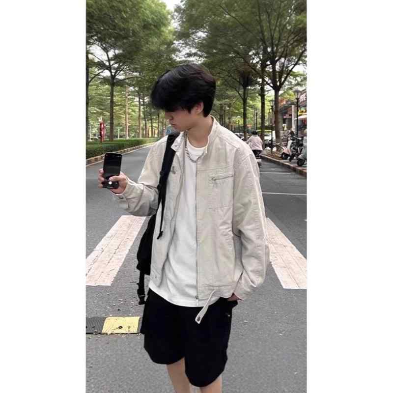 ジャケット メンズ 男性用 アメリカン ミリタリー ベージュ系 ブルゾン ジップアップ 長袖 アウター・商品カテゴリ: ジャケット・スタイル: 流行・対象年齢: 青少年.成人・素材: ポリエステル・フィット: ルーズ・フード: なし・・柄:...