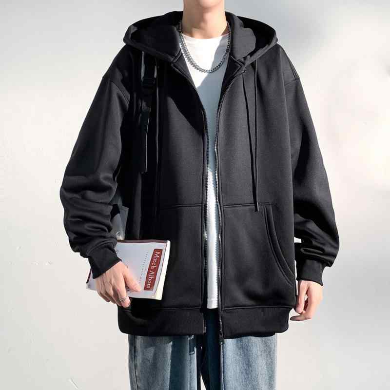 ジャケット メンズ コットン スウェット パーカー 春秋 ビッグシルエット 無地 グレー系 ブラック系 M L XL 2XL 3XL 4XL 5XL・商品カテゴリ: ジャケット・スタイル: 韓国スタイル・対象年齢: 18-24歳・ネックライ...