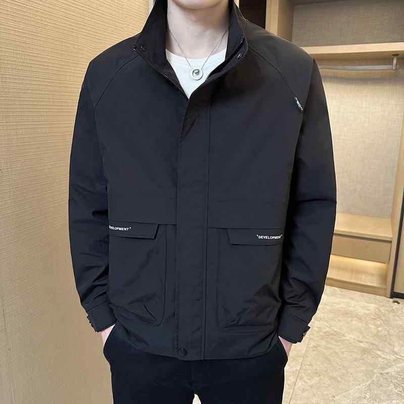 ジャケット メンズ 男性用 アウター カジュアル 立襟 耐摩耗 防しわ 普段使い スタイリッシュ ミリタリーテイスト ポリエステル ブラック 黒 カーキ 春秋・商品カテゴリ: ジャケット・スタイル: ベーシック・対象: 24-35歳・襟の形...