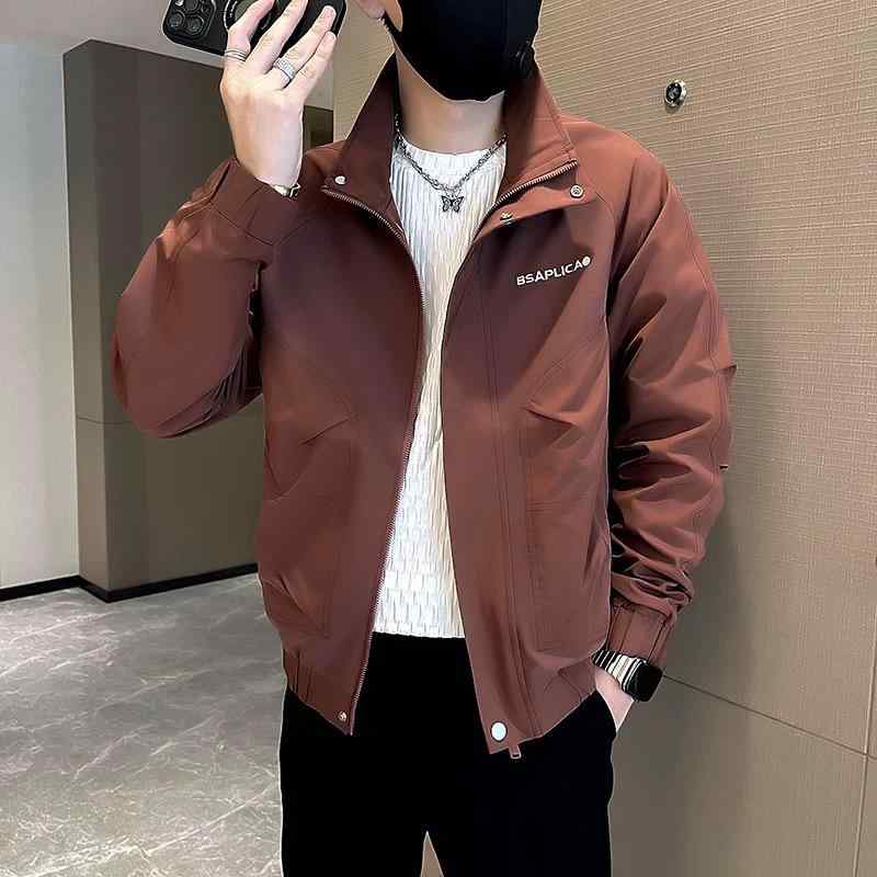 ジャケット メンズ スタジャン 男性用 ブルゾン アウター 春秋 高 Street ブランド カジュアル 野球服 ジャンパー 耐摩耗 防風 纯色 ポリエステル ブラック レッド グリーン カーキ M L XL 2XL 3XL 4XL・カテゴ...