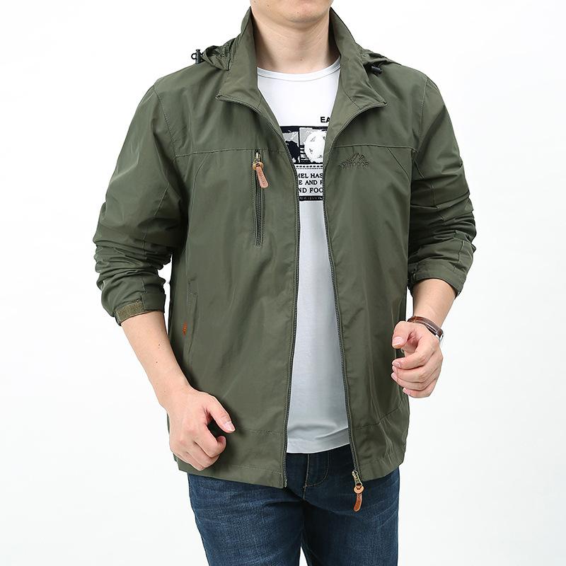 ジャケット メンズ 男性用 アウトドア 登山服 春秋 多機能 撥水 防風 アウター ジャンパー ブルゾン カーキ ブラック ネイビー・カテゴリ: ジャケット・スタイル: スポーツ・対象: メンズ・メイン素材: ナイロン・素材: 化繊混紡・裏...