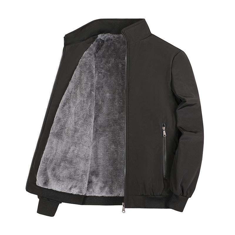 ジャケット メンズ 男性用 アウター 防風 防寒 立襟 ポリエステル 冬物 上着 4XL 5XL 6XL 7XL 8XL 黒 ブラック 青 ブルー・商品カテゴリ: ジャケット・スタイル: 韓国版・対象: 35歳以上のビジネスマン・襟型: ス...