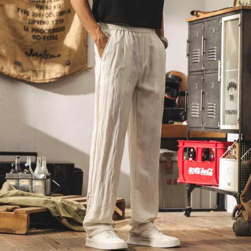 パンツ メンズ リネン テーパードパンツ 薄手 接触冷感 レーヨン 涼しい 通気性 無地 アメカジ カーキ ブラック ベージュ ズボン 男性用・スタイル: アメカジ・対象: 18-24歳・パンツ丈: フルレングス・パンツ型: ストレート・股...