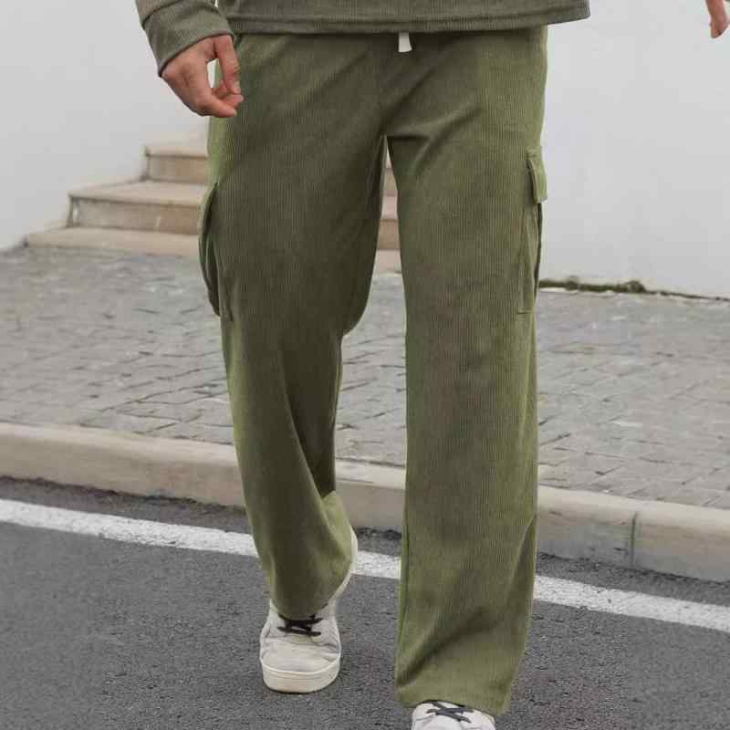 パンツ メンズ ワークパンツ カーゴパンツ コーデュロイ 多ポケット 普段使い 春秋 高腰 ゆったり 伸縮性 アーミーグリーン ネイビー ブラック カーキ グレー・カテゴリ: パンツ・スタイル: ワーク・対象: メンズ・フィット: ルーズ・...