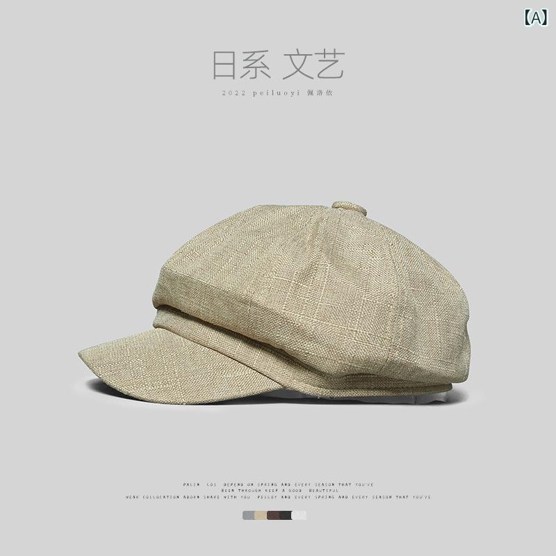 2個セットハンチング キャスケット メンズ 男性用 コットン リネン 八角帽 ニュースボーイキャップ 帽子 春秋 カーキ 深 коричневый グレー アイボリー ブラック・カテゴリ: -・カラー: カーキ.ダークブラウン.グレー.オフ...