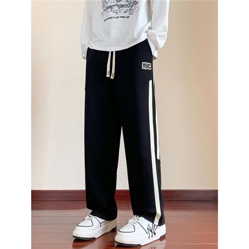 パンツ メンズ 春秋 ストレート 10代 向け カジュアルパンツ ズボン 黒 ブラック ベージュ M L XL 2XL 3XL 4XL・カテゴリ: パンツ
