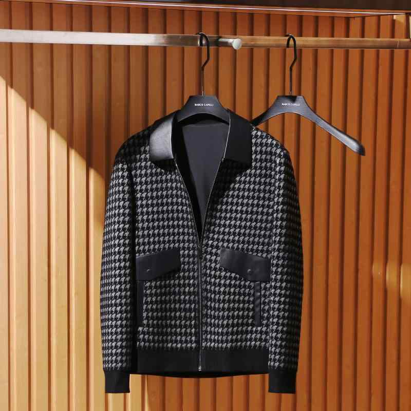 ジャケット メンズ 千鳥格子柄 コットン混紡 羊革 アウター ブリティッシュスタイル M L XL 2L 3L 4L ブラック・カテゴリ: ジャケット・スタイル: ブリティッシュ・対象: 35歳以上のビジネスマン・襟: 襟付き・種類: シン...