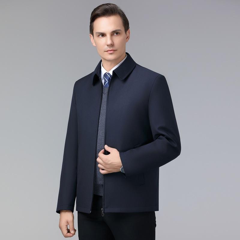 ジャケット メンズ 男性用 向け 取り外し可能 インナー付き アウター 紳士服 ビジネスカジュアル 無地 ポリエステル グレー 紺色 黒 秋冬・項目: ジャケット・・対象: ビジネスマン(35歳以上)・襟: レギュラーカラー・フィット: レ...