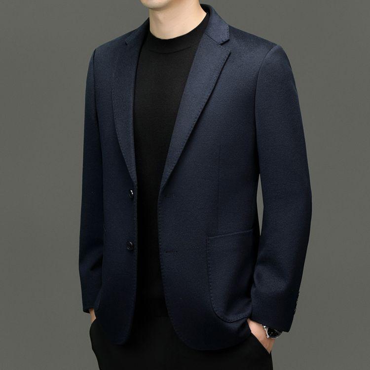 ジャケット 男性用 ウール テーラード 秋冬 アウター ビジネス フォーマル カジュアル 上着 紳士服 ブルー グリーン ブラック・商品カテゴリ: ジャケット・スタイル: ビジネス・対象: ・襟型: 翻领・シルエット: 普通・フロント: 2...