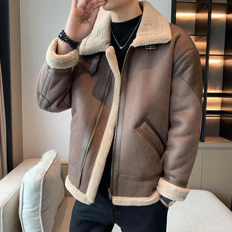 ジャケット メンズ ムートンジャケット 裏ボア 防寒 厚手 秋冬 コーデュロイ 襟付き バイカー カジュアル アウター コーヒー色・商品カテゴリ: ジャケット・スタイル: ブリティッシュ・対象年齢: 18-24歳・襟の形: 襟付き・シルエッ...