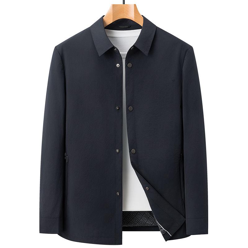 ジャケット メンズ 男性用 紳士服 アウター 長袖 ポリエステル 秋冬 無地 カジュアル ビジネスカジュアル ブラック ネイビー カーキ