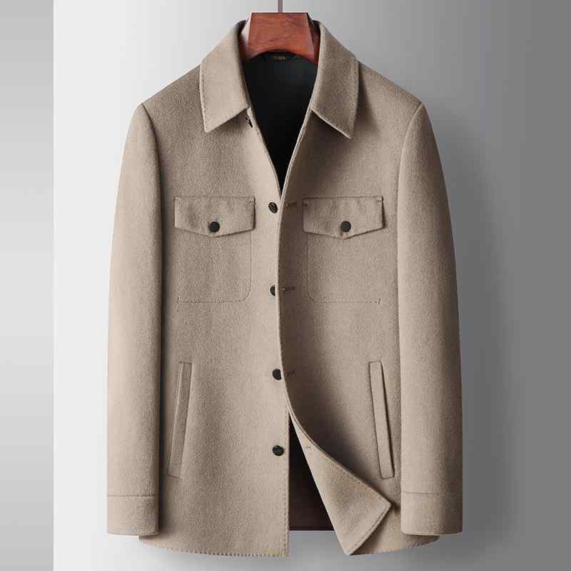 ジャケット メンズ 男性用 ウール シャツ 秋冬 防風 無地 厚手 ビジネス 紳士 カジュアル アウター ブラック グレー キャメル 170 175 180 185 190 195・商品カテゴリ: ジャケット・スタイル: ビジネス・対象: ...