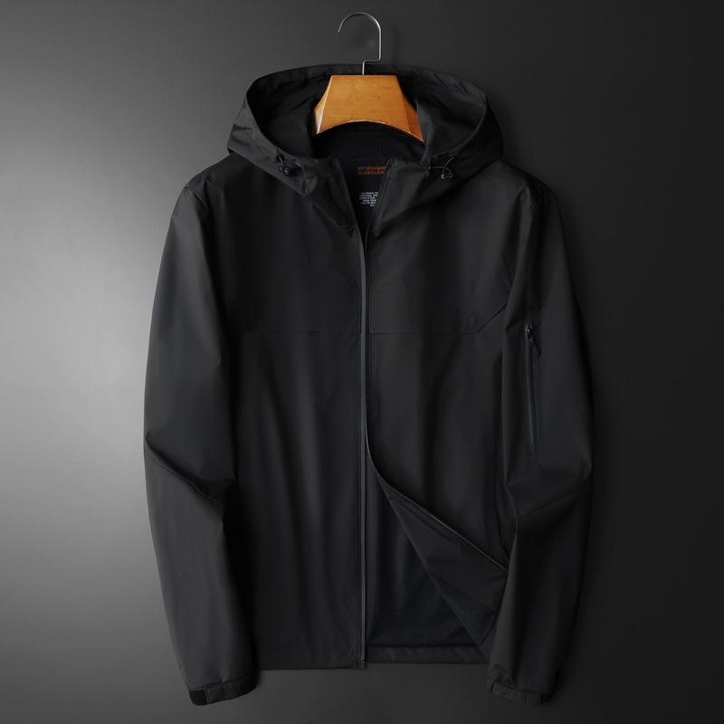 ジャケット 男性用 カジュアル 耐摩耗 コーデュロイ ブラック M L XL 2XL 3XL フード付き プリント 薄手 韓国版・項目: カテゴリ