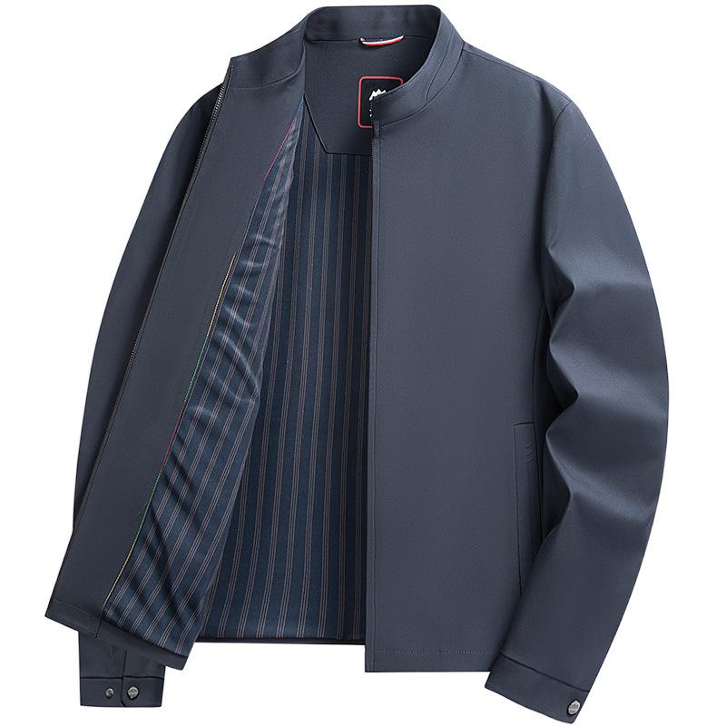 ジャケット メンズ 男性用 ブルゾン ジャンパー アウター 紳士服 長袖 ミドルエイジ シニア 向け スプリング サマー 薄手 立ち襟 ネイビー ブルー カーキ グレー・スタイル: 都市・対象: 若者・カテゴリ: -・柄: -・襟の形: 襟...