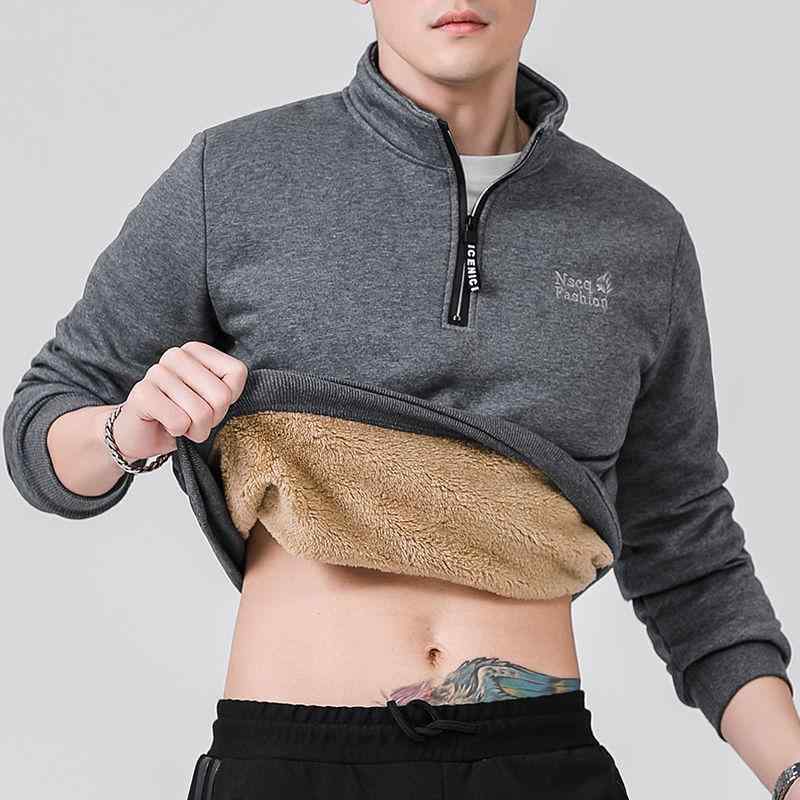 スウェット メンズ 秋冬 裏起毛 厚手 クルーネック トップス 長袖 Tシャツ 無地 カットソー カジュアル 部屋着 ルームウェア グレー ブラック・カテゴリ: 卫衣/绒衫・・素材: 綿・厚さ: 加绒・対象: 成人.男性・柄: -・ディテー...
