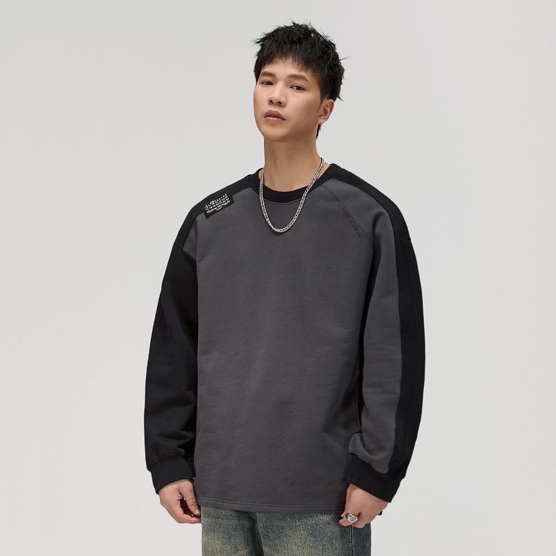 Tシャツ メンズ 男性用 長袖 秋物 コットン トップス 配色 切り替え ゆったり 厚手 無地 カジュアル・カテゴリ: スウェット/トレーナー・スタイル: カジュアル・対象年齢: 成人・対象: 若者・性別: 男性・素材: 綿・綿の含有量: ...