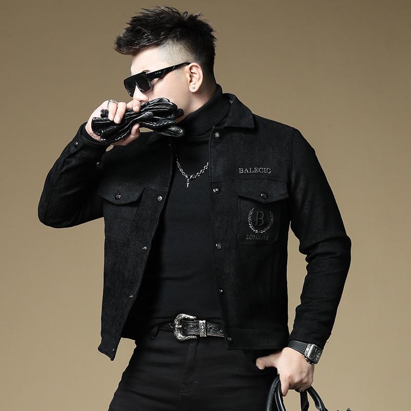 ジャケット 男性用 ブルゾン 秋冬 コーデュロイ 刺繡 防風 耐摩耗 通気性 ブラック コーヒー色・素材機能: 通気性.耐摩耗性.防風・カテゴリ: ジャケット・スタイル: ブリティッシュ・対象: 若者・襟: 襟付き・フィット: レギュラー・...