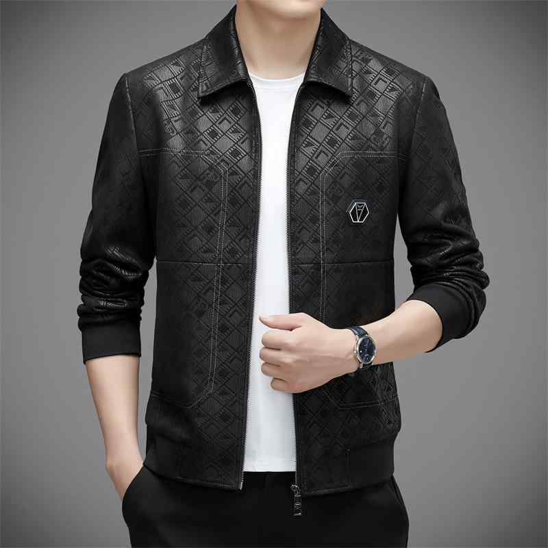 ジャケット メンズ 紳士服 春秋 襟付き コットン混紡 スリムフィット 無地 黒 アウター ブルゾン・カテゴリ: ジャケット・スタイル: 都市・対象: 男性・ネックライン: 襟付き・フィット: スリム・前立て: ジッパー・フード: なし・・...