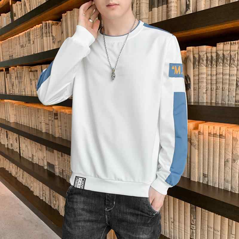 スウェット メンズ トレーナー 秋冬 長袖 トップス プルオーバー カットソー スポーツ ウェア カジュアル スポーティ リブ 伸縮性 ポリエステル ブラック ホワイト イエロー グリーン オレンジ ブルー・スタイル: 韓国・袖丈: 長袖・...