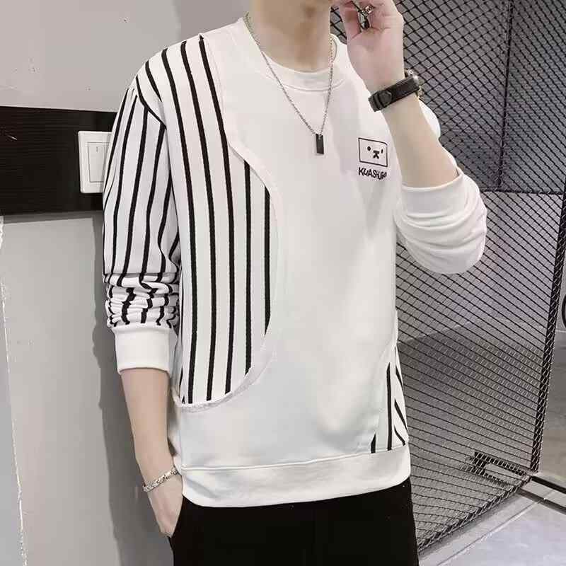 Tシャツ メンズ 男性用 秋冬 トップス 長袖 カットソー 丸首 スウェット プルオーバー ゆったり スポーツ ウェア カジュアル 春秋 白 黒 カーキ・カテゴリ: トレーナー/スウェット・スタイル: 韓国・対象年齢: 成人・対象: 青少年...