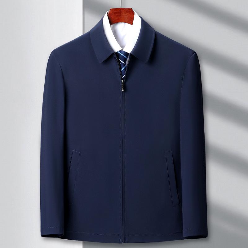 ジャケット メンズ 紳士服 ブルゾン 薄手 無地 春秋 アウター ミドルエイジ カジュアル ビジネス 立ち襟 ジップアップ ポケット付き ポリエステル 紺色 ネイビー・商品カテゴリ: ジャケット・スタイル: ビジネス・対象: 男性・素材: ...